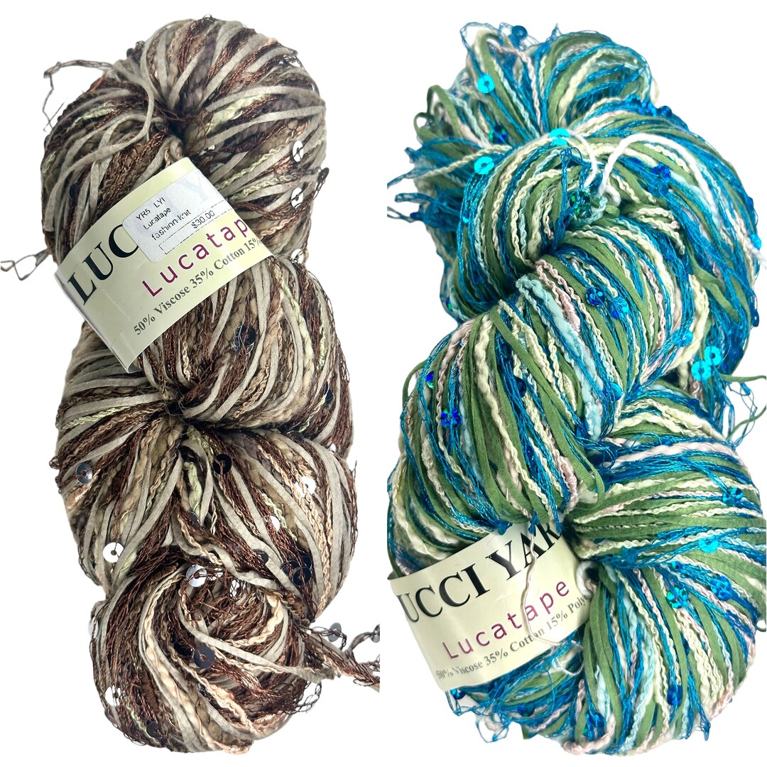LUCATAPE by LUCCI YARN Colors: 31 & 14 100gms 110yds Multi Strand ...