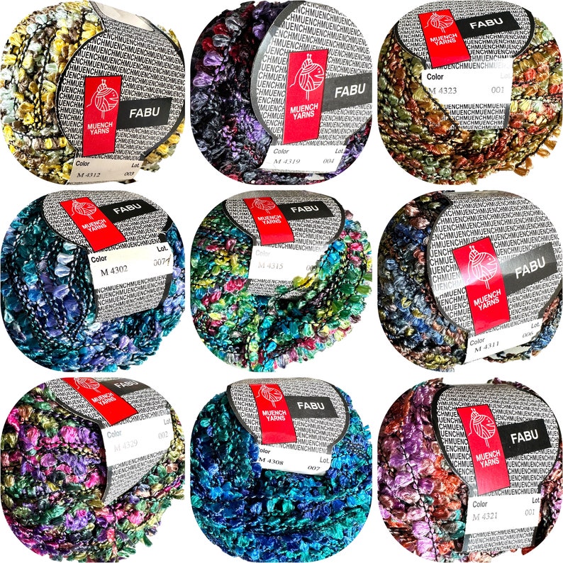 FABU by MUENCH YARNS- 50gms 79yds - Rayon/polyester - 9 Color Choices ...