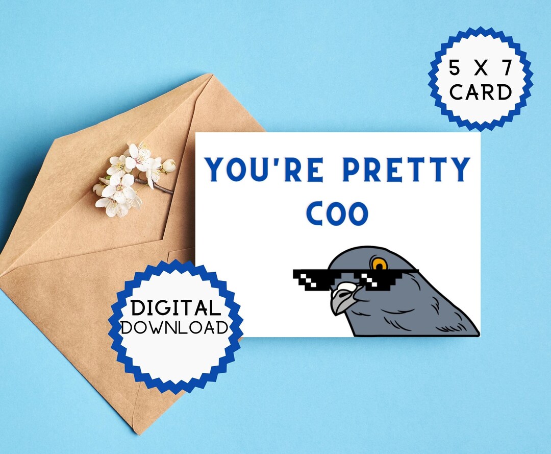 You're Pretty Coo Card. Funny Friendship Card. Pun Card. Just Because ...
