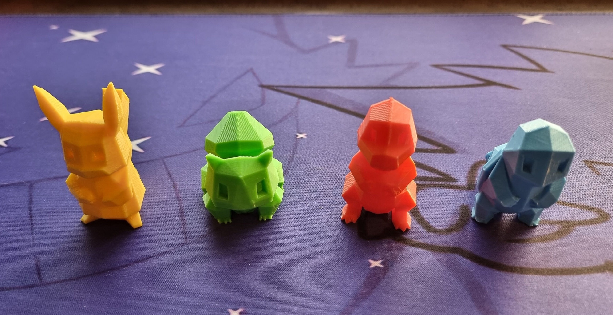 3D Printed Low Poly Pokémon Models - Starter Pokémon Figures - Etsy UK