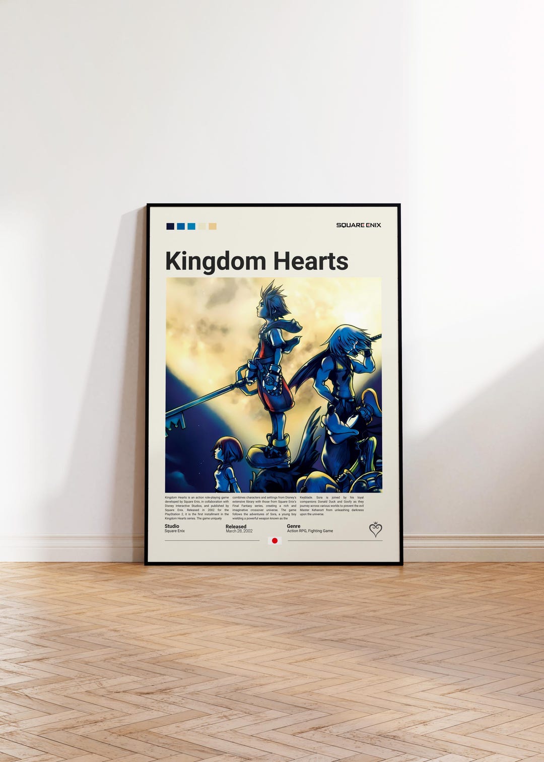Kingdom Hearts Poster, Kingdom Hearts Gift, Video Game Poster, Minimalist Game Print, Gaming ...