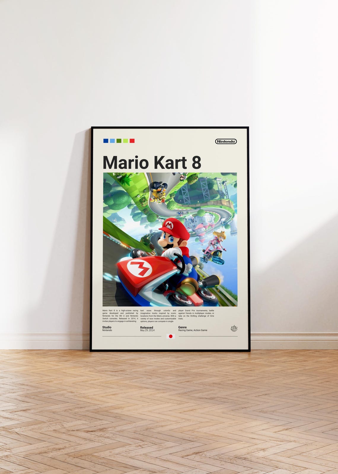 Mario Kart 8 Poster, Mario Fan Gift, Mario Poster, Video Game Poster ...