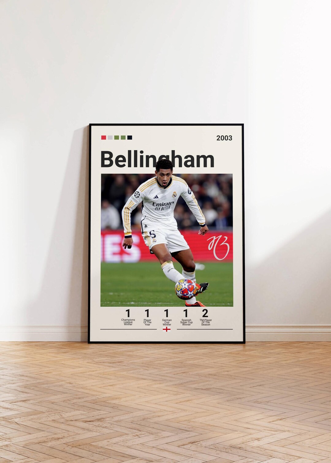 Jude Bellingham Poster, Real Madrid Print, Bellingham Fan Gift, Soccer ...