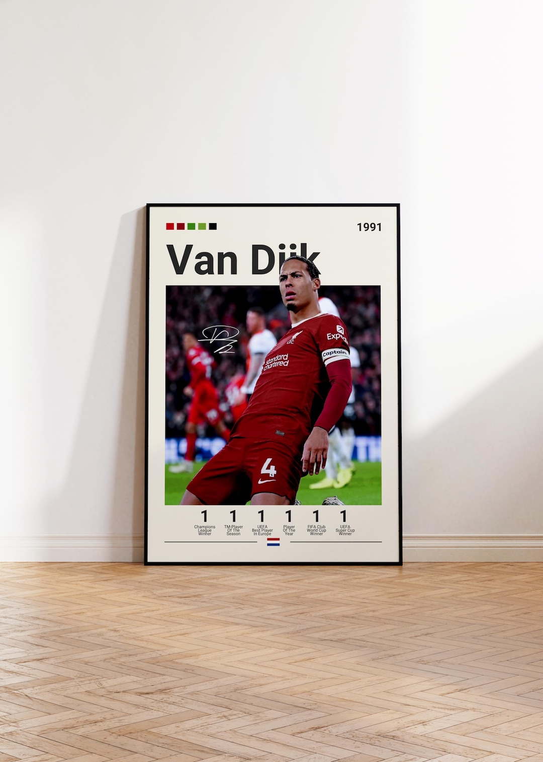 Virgil Van Dijk Poster, Liverpool Print, Van Dijk Fan Gift, Soccer ...