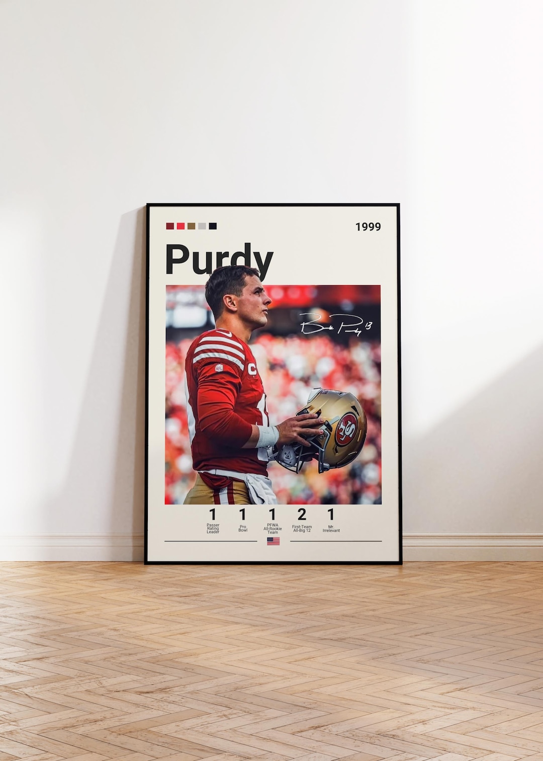 Brock Purdy Poster, 49ers Print, Brock Purdy Fan Gift, NFL Fan Gift ...