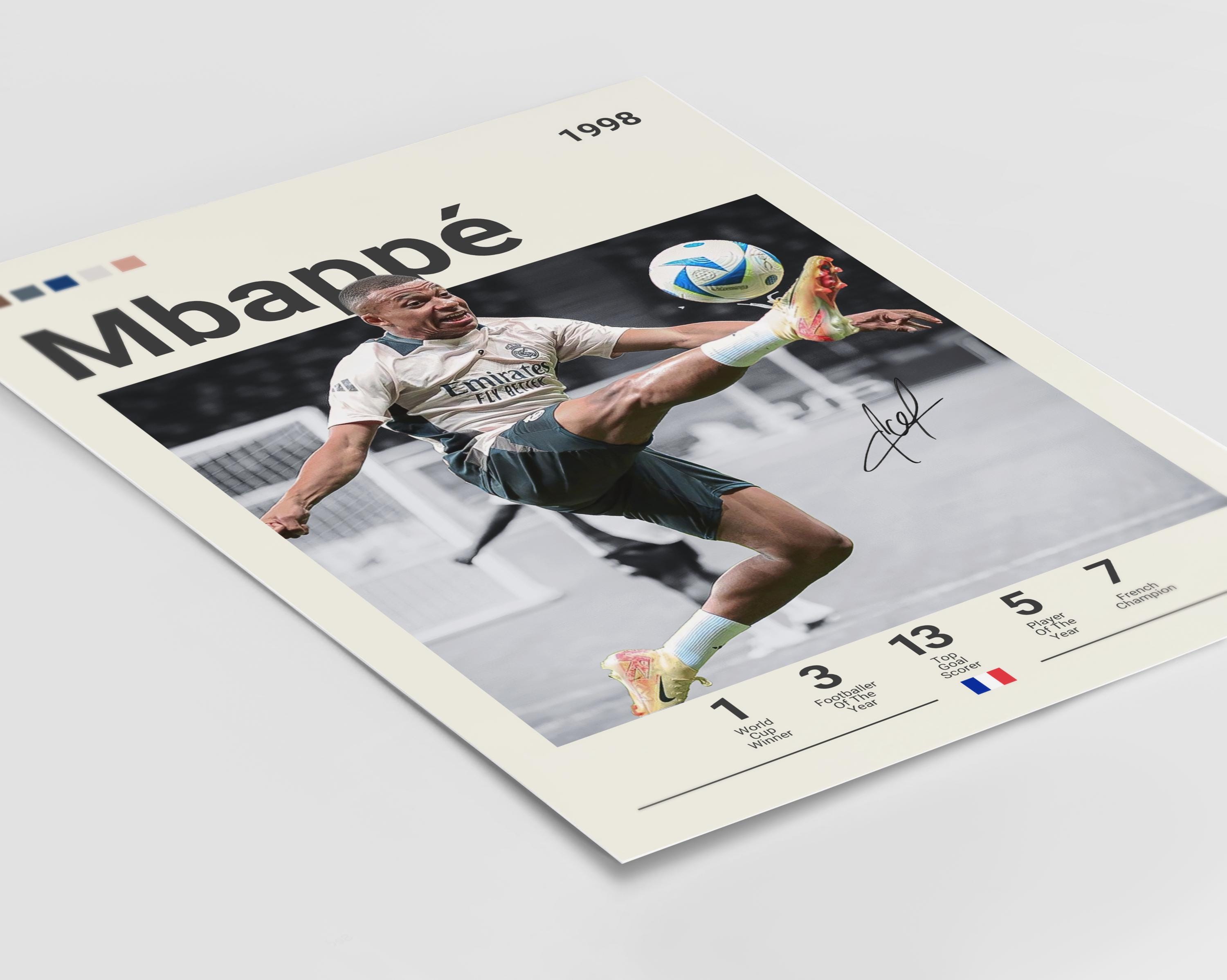 Kylian Mbappe Poster, Real Madrid Print, Mbappe Fan Gift, Soccer Gifts ...