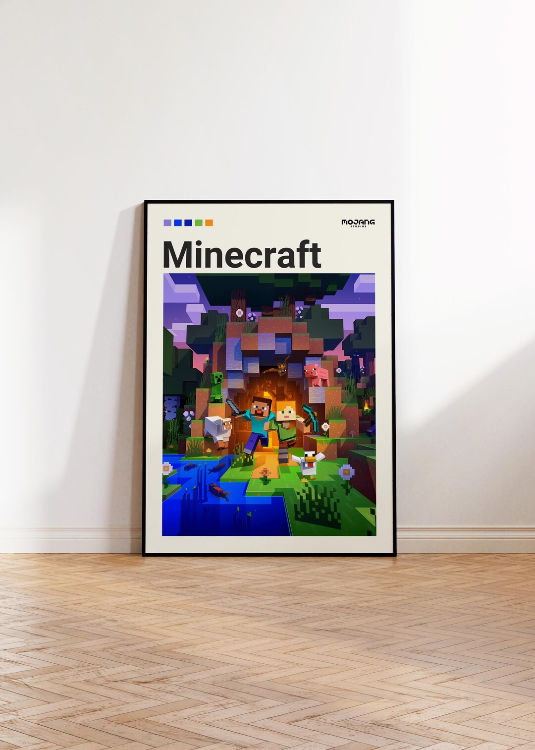 Minecraft Poster, Minecraft Fan Gift, Video Game Poster, Minimalist ...