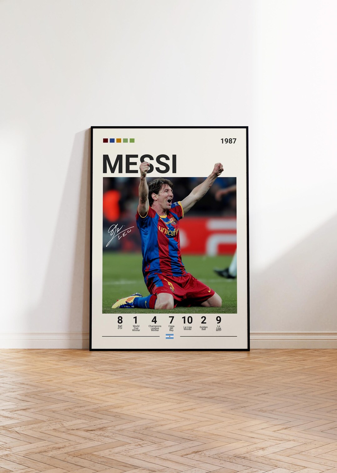 Lionel Messi Poster, FC Barcelona Print, Messi Fan Gift, Soccer Gifts ...