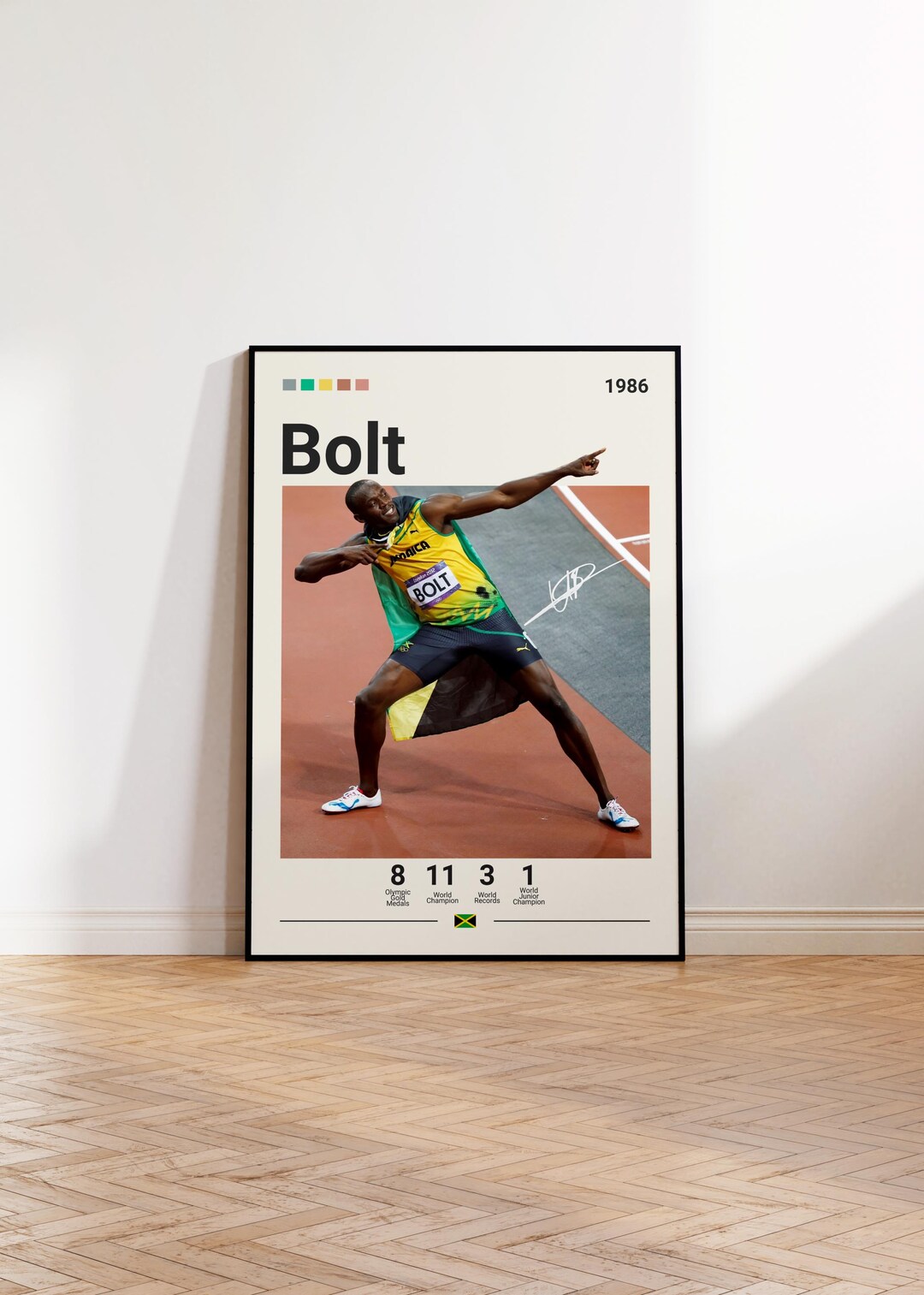 Usain Bolt Poster, Runner Print, Usain Bolt Fan Gift, Track and Field ...