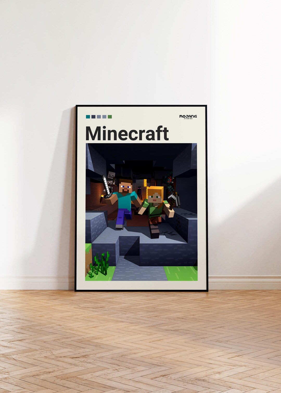 Minecraft Poster, Minecraft Fan Gift, Video Game Poster, Minimalist ...