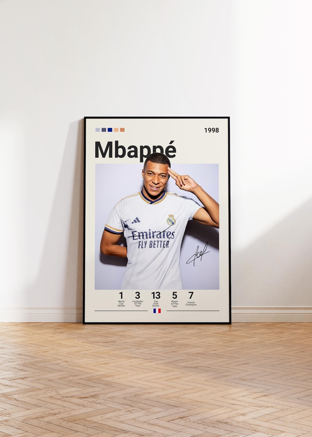 Kylian Mbappe Poster, Real Madrid Print, Mbappe Fan Gift, Soccer Gifts ...