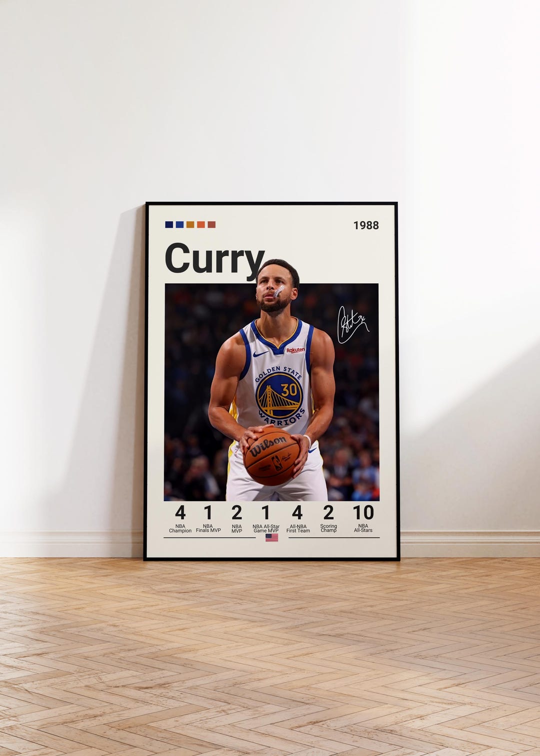 Steph Curry Poster, Warriors Print, Steph Curry Fan Gift, Basketball ...