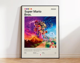 Super Mario Galaxy Poster, Mario Poster, Video Game Poster, Minimalist ...