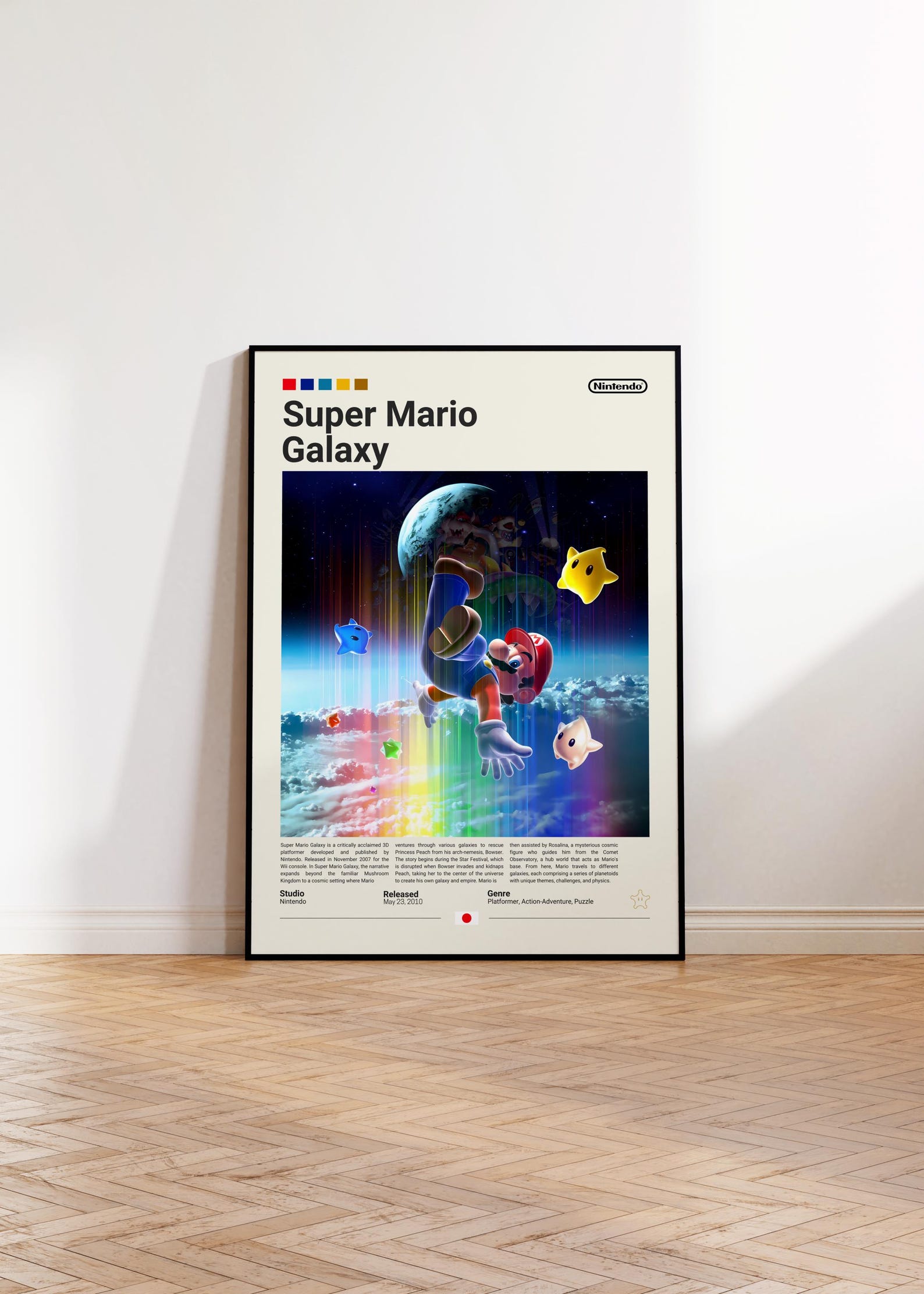 Super Mario Galaxy Poster, Mario Poster, Video Game Poster, Minimalist ...