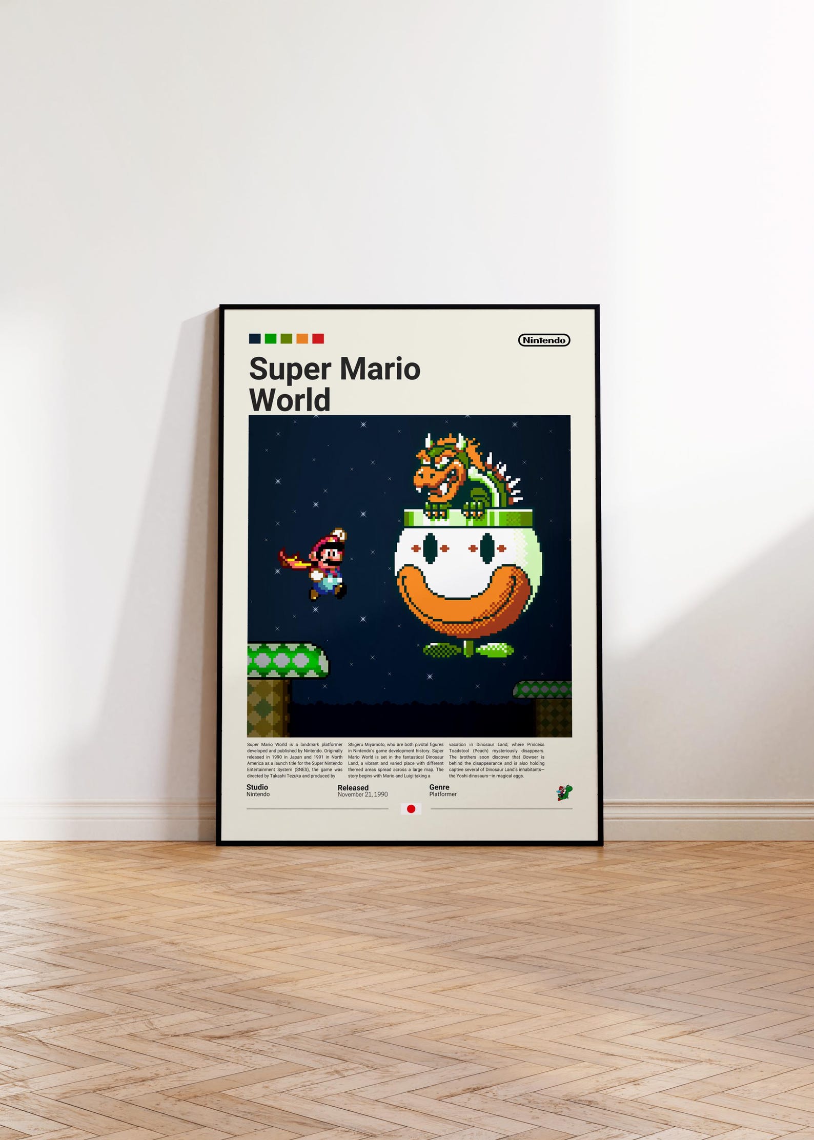 Super Mario World Poster, Mario Poster, Video Game Poster, Minimalist ...