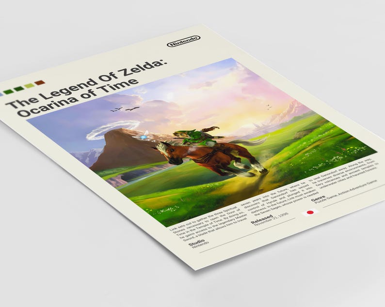 Legend of Zelda Poster, Ocarina of Time Poster, Video Game Poster ...