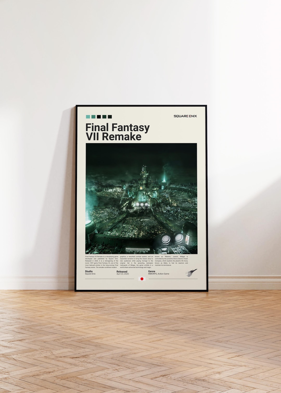 Final Fantasy 7 Remake Poster, Final Fantasy Poster, Video Game Poster ...