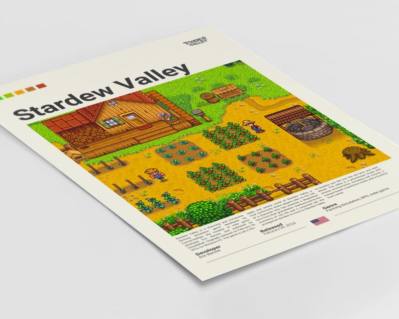 Stardew Valley Poster, Stardew Valley Fan Gift, Video Game Poster ...