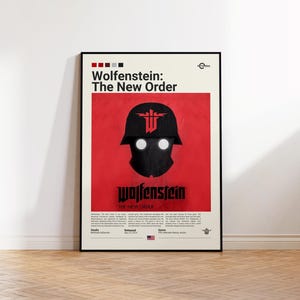 Wolfenstein the New Order Poster, Video Game Poster, Minimalist Game ...