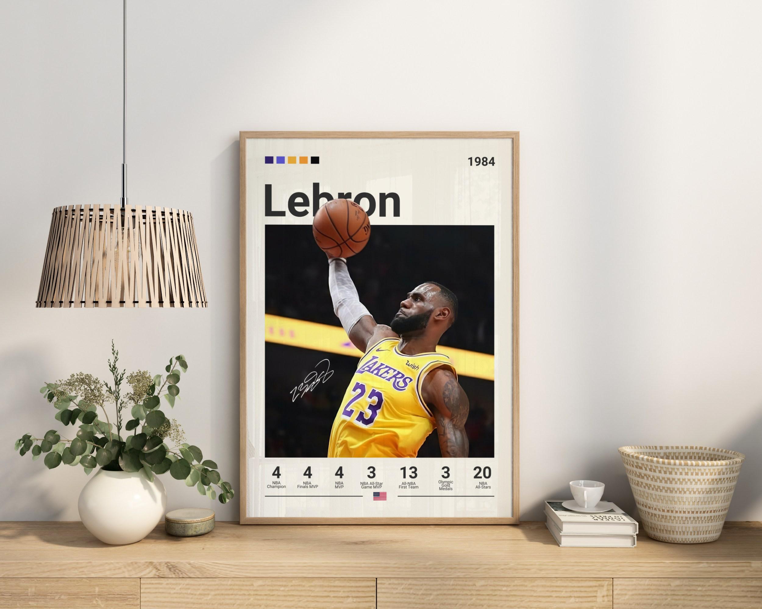 Lebron James Poster, LA Lakers Print, Lebron James Fan Gift, Basketball ...