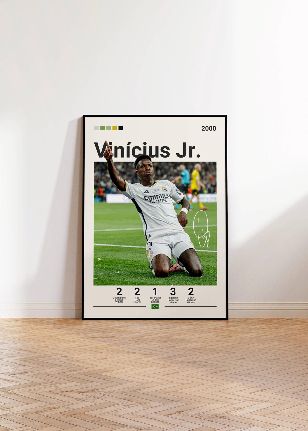Vinicius Poster, Real Madrid Print, Vinicius Fan Gift, Soccer Gifts ...