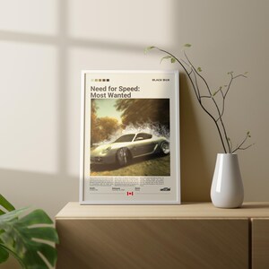 Need for Speed Poster, Need for Speed Fan Gift, Video Game Poster ...
