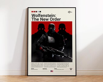 Wolfenstein the New Order Poster, Video Game Poster, Minimalist Game ...