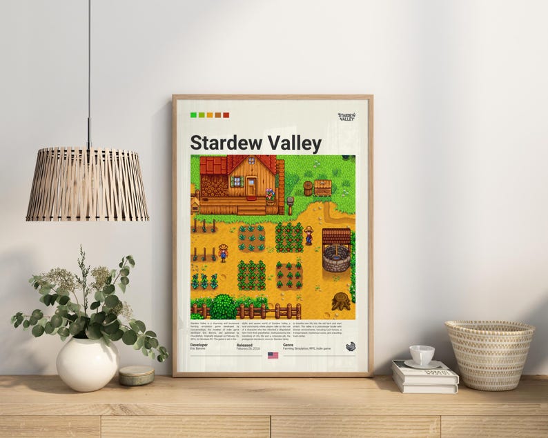 Stardew Valley Poster, Stardew Valley Fan Gift, Video Game Poster ...