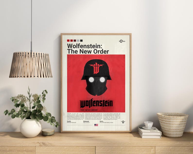 Wolfenstein the New Order Poster, Video Game Poster, Minimalist Game ...