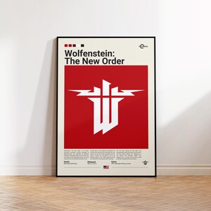 Wolfenstein the New Order Poster, Video Game Poster, Minimalist Game ...