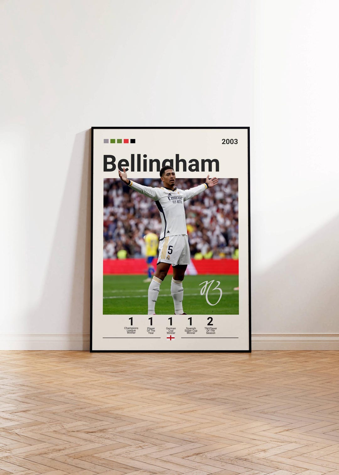 Jude Bellingham Poster, Real Madrid Print, Bellingham Fan Gift, Soccer ...