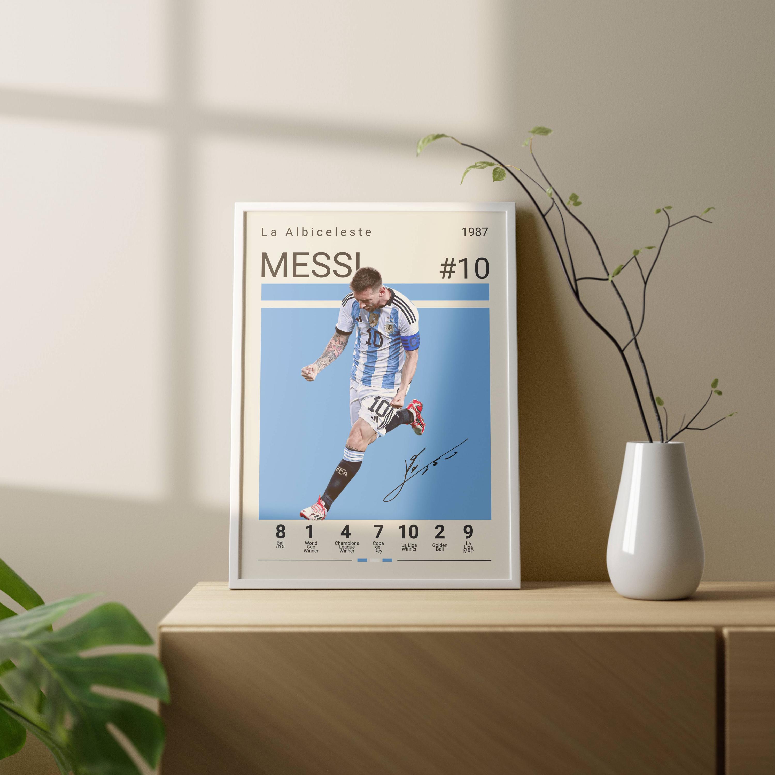 Lionel Messi Poster, Argentina Football Print, Messi Fan Gift, Soccer ...