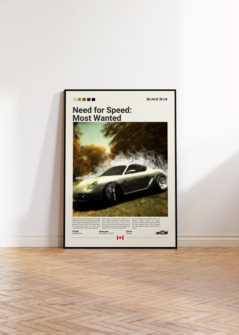 Need for Speed Poster, Need for Speed Fan Gift, Video Game Poster ...