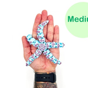 Articulated 3D Printed Starfish Fidget Toy in Various Colors for Desk ...