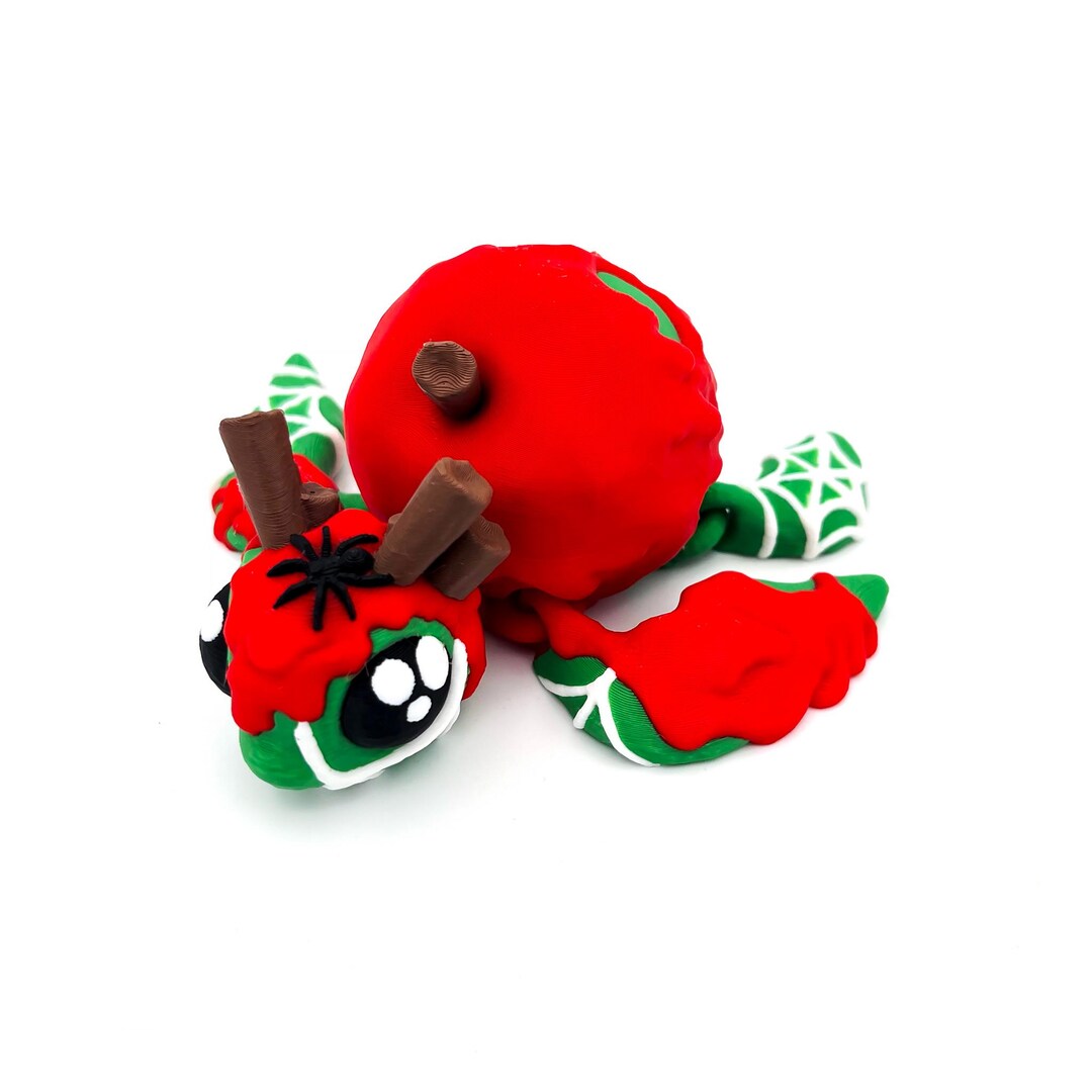 Spooky 3D Printed Poison Apple Sea Turtle Fidget Toy | Halloween ...