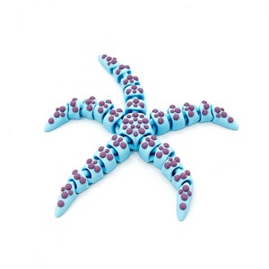 Articulated 3D Printed Starfish Fidget Toy in Various Colors for Desk ...