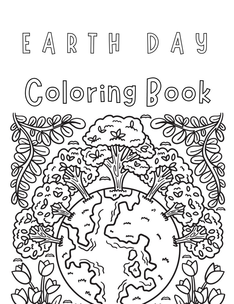Earth Day Coloring Book - Etsy