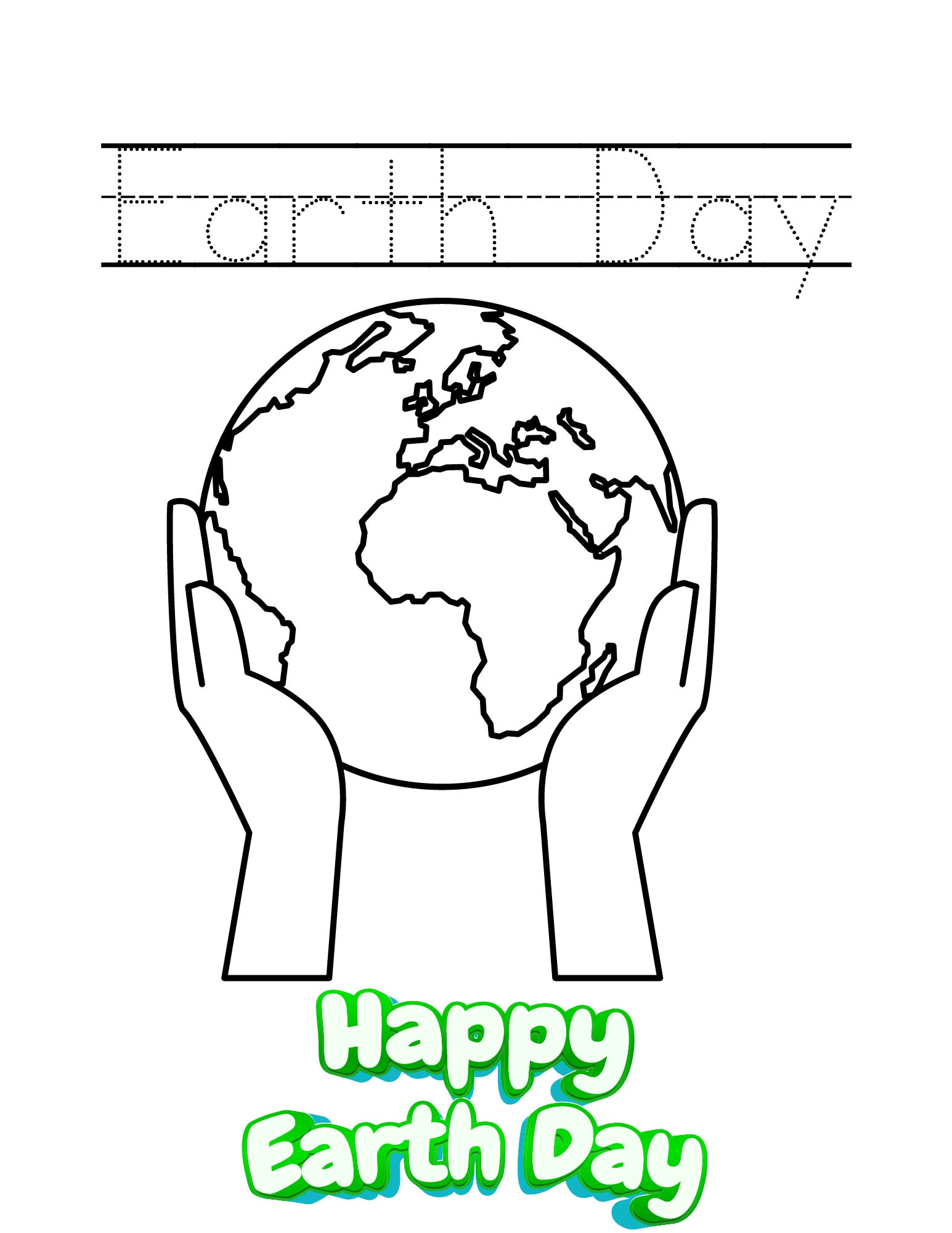 Earth Day Coloring Book - Etsy