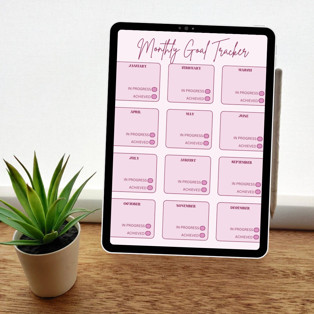 2024 Goal Undated Planner Bundle Goal Setting Tracking, Calendar, Habit ...