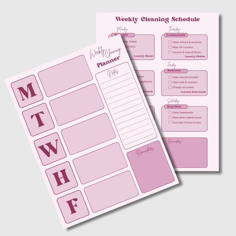 Cleaning Checklist Template | Daily Cleaning Checklist, Weekly Cleaning ...