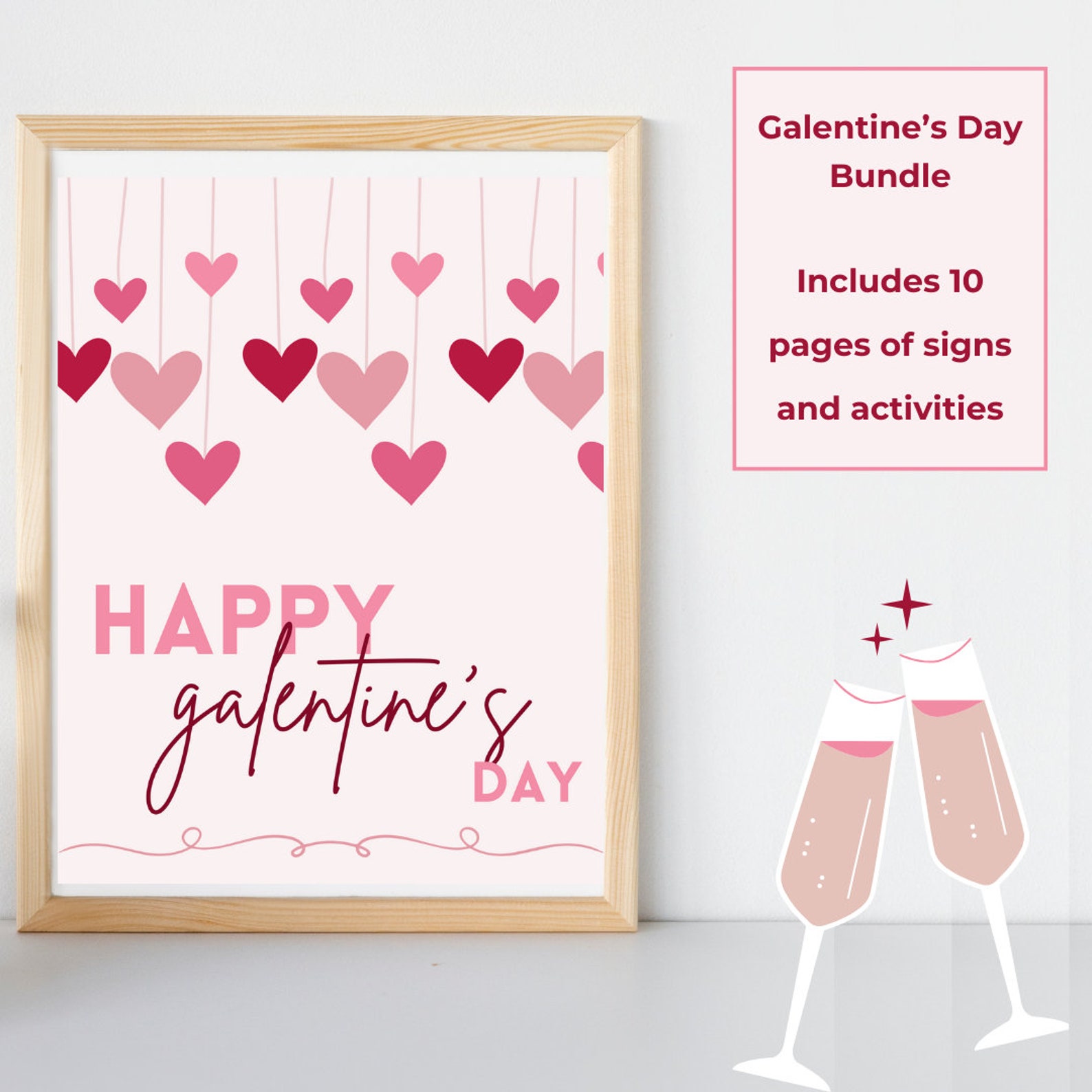 Galentines Day Bundle Galentines Day Poster, Invite, Signs, Brunch ...
