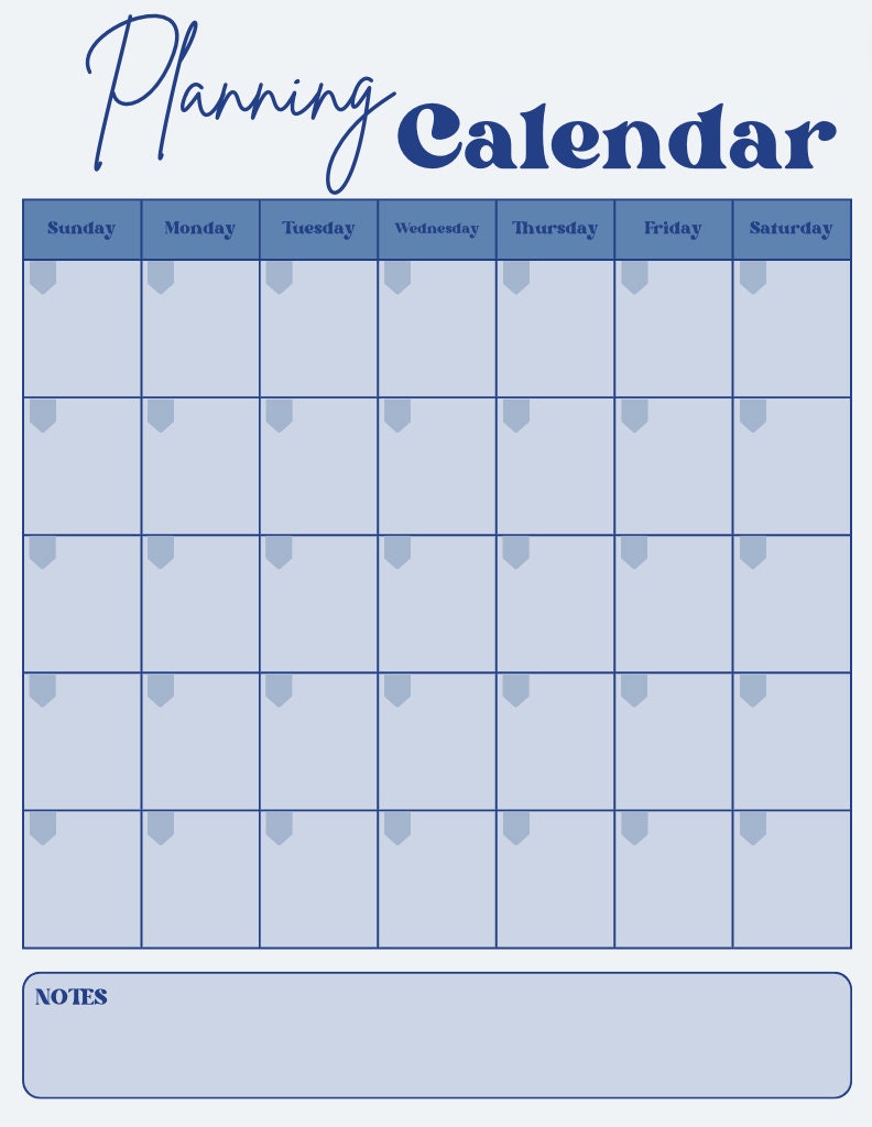 Student Digital Planner Blue Printable Planner, Assignment Tracker ...