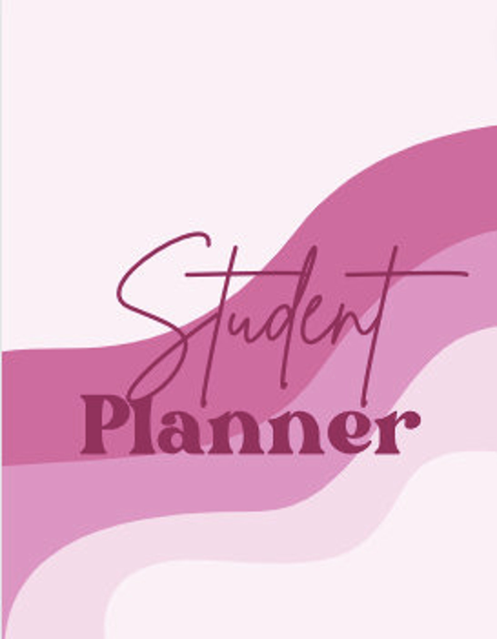 Student Digital Planner | Pink | Printable Planner, Assignment Tracker ...