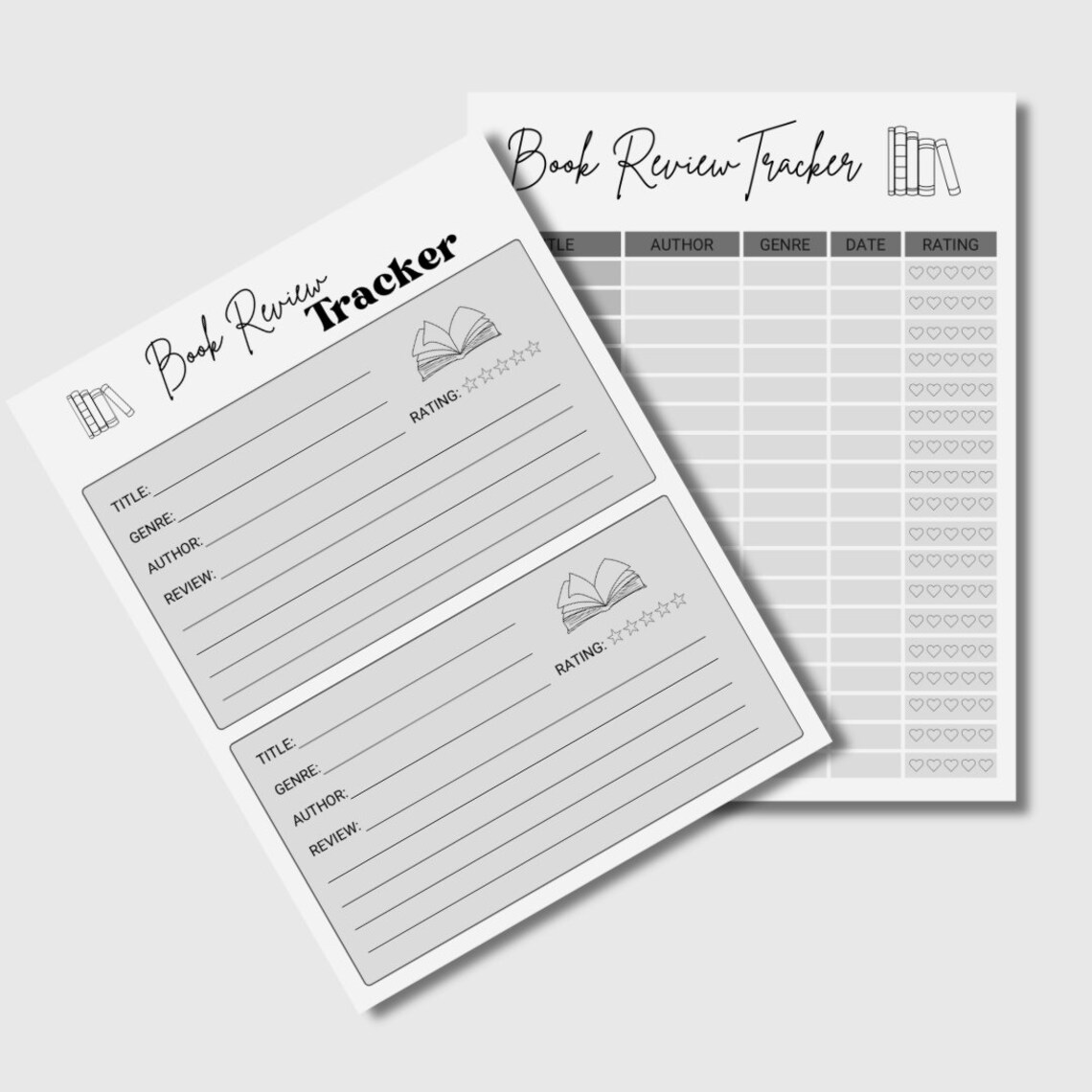 Book Review Tracker Reading Log, Reading Goals, Book Log, Book Review ...