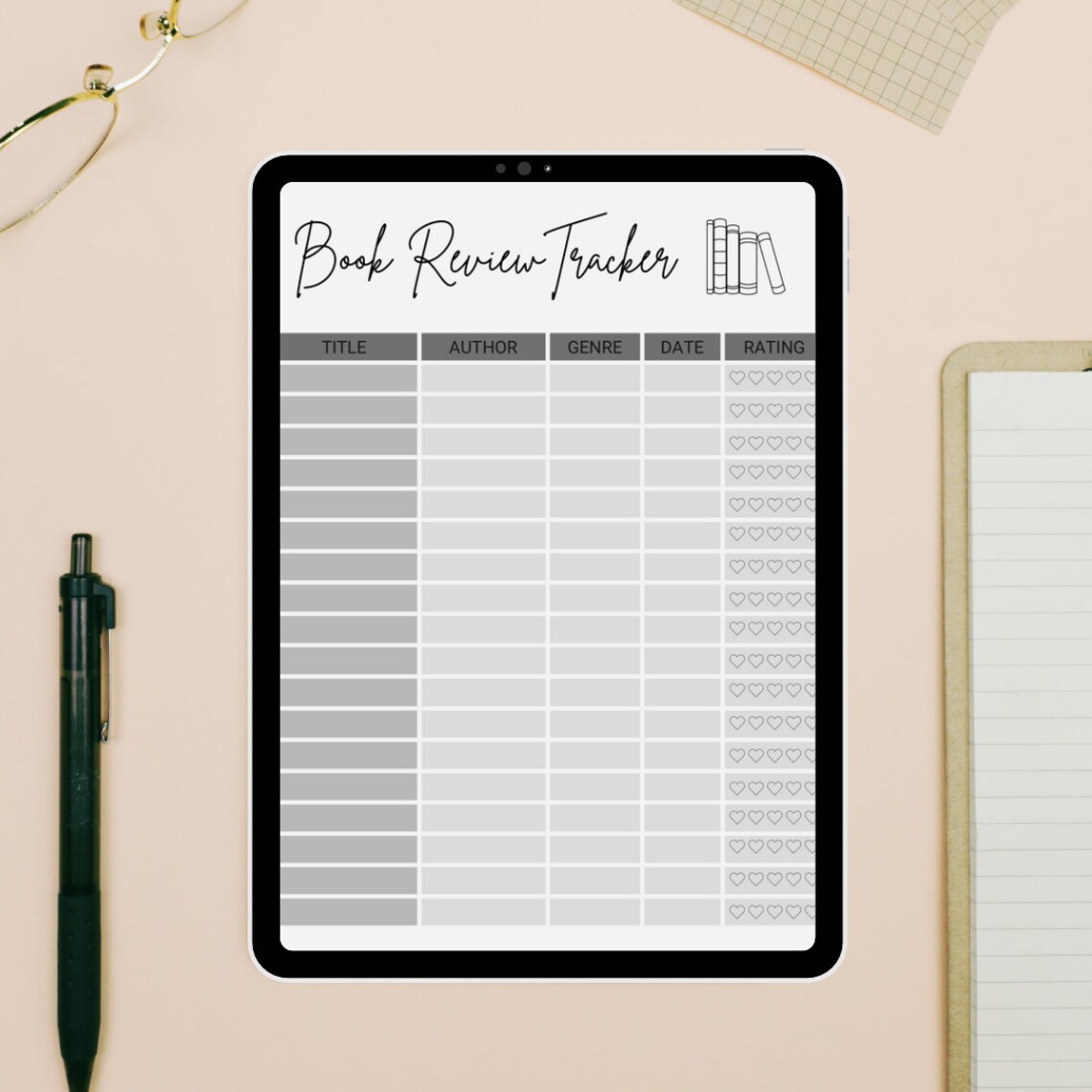 Book Review Tracker Reading Log, Reading Goals, Book Log, Book Review ...