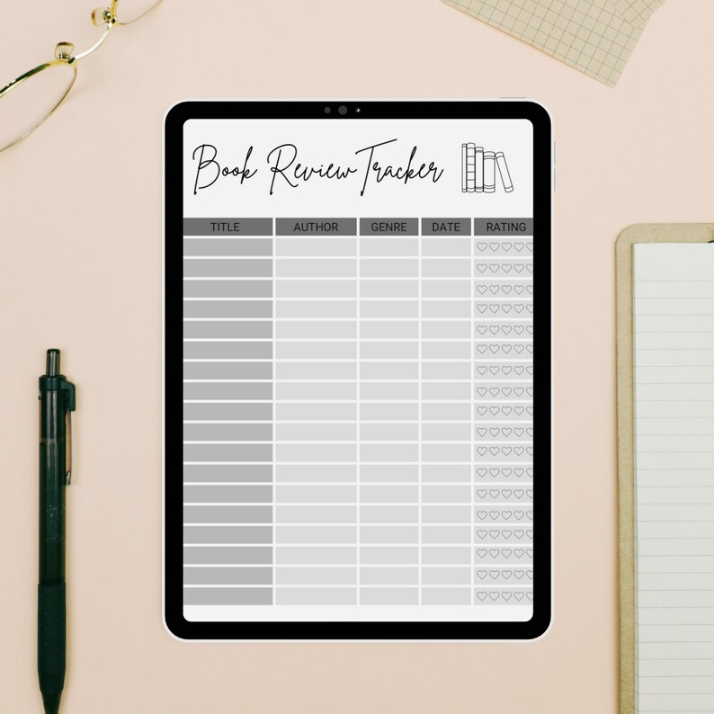 Book Review Tracker Reading Log, Reading Goals, Book Log, Book Review ...