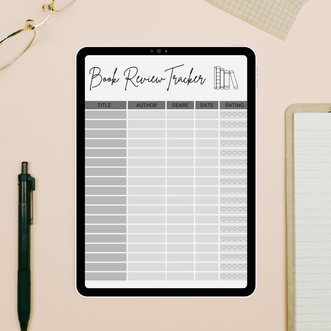 Book Review Tracker Reading Log, Reading Goals, Book Log, Book Review ...