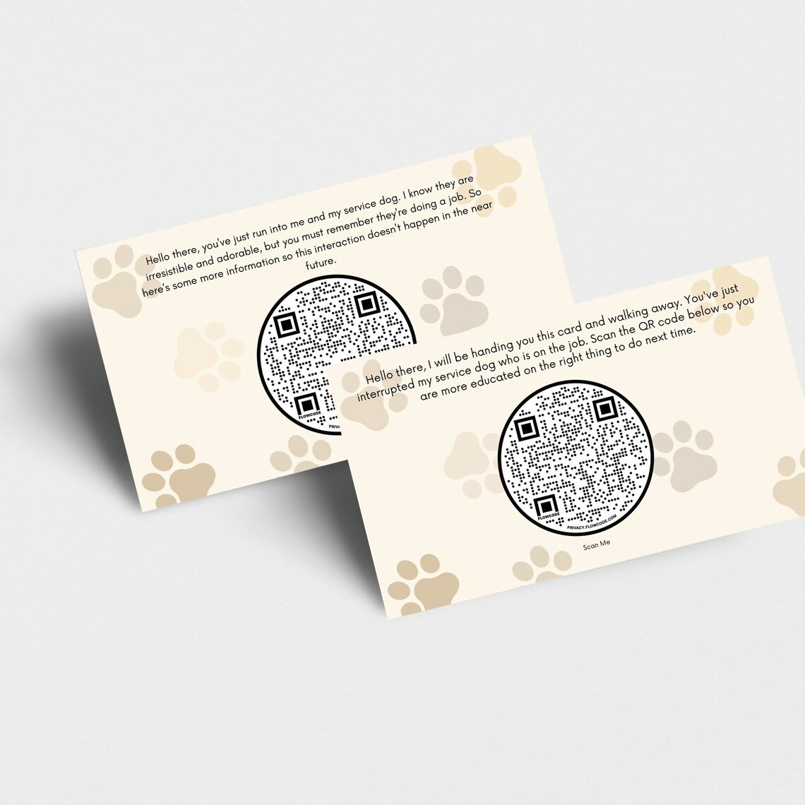 Service Dog Information Cards - Etsy