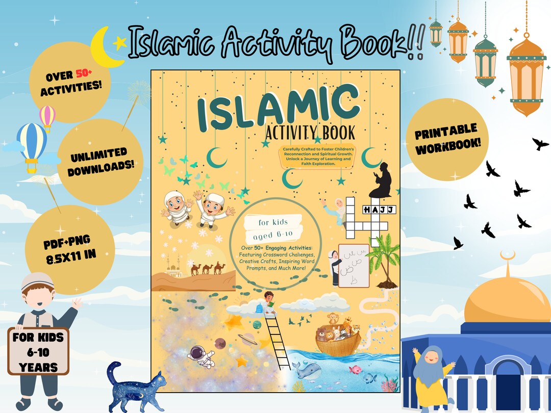 Islamic Activity Workbook for Kids - Fun Lessons, Prophet Stories ...