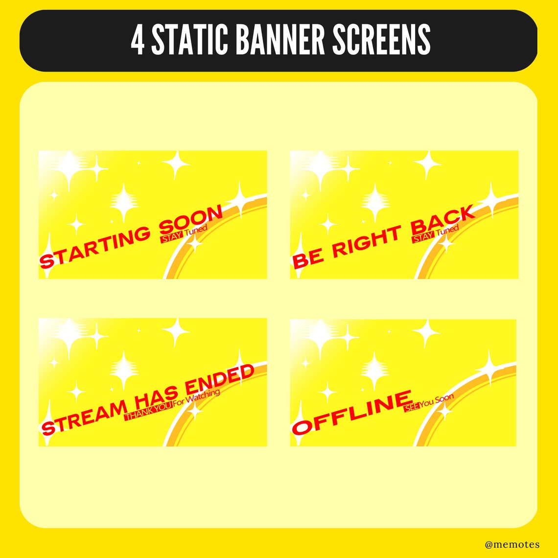 Persona 4 Stream Overlay Package: Yellow Twitch Overlay (digital ...